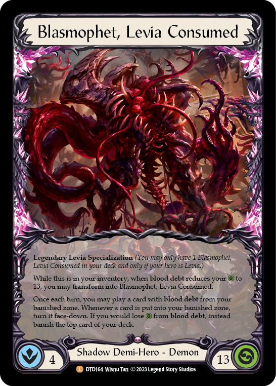 Levia, Redeemed // Blasmophet, Levia Consumed - Dusk Til Dawn - Flesh & Blood TCG - FaB Foundry